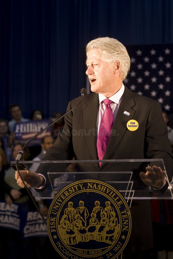 President Bill Clinton Giving Speech Editorial Photography - Image of ...