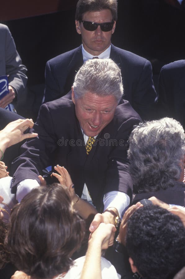 President Bill Clinton Meets the Crowd Editorial Photography - Image of ...