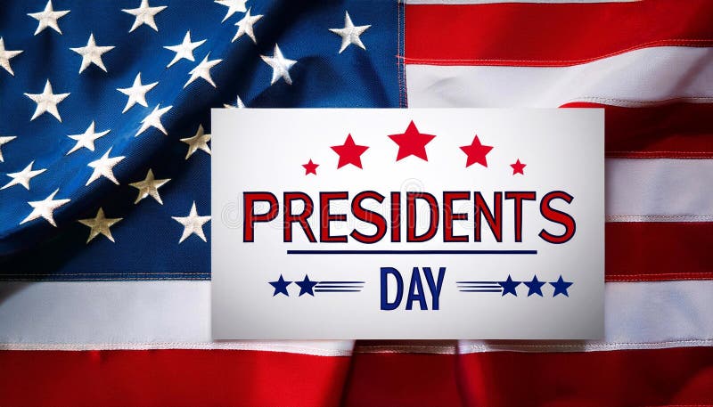 President Day Poster Design with US Flag Stock Illustration ...