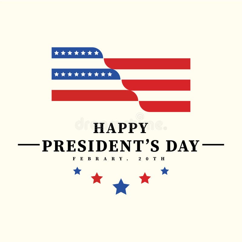 President Day Template with an Abstract USA Flag Vector Stock Vector ...