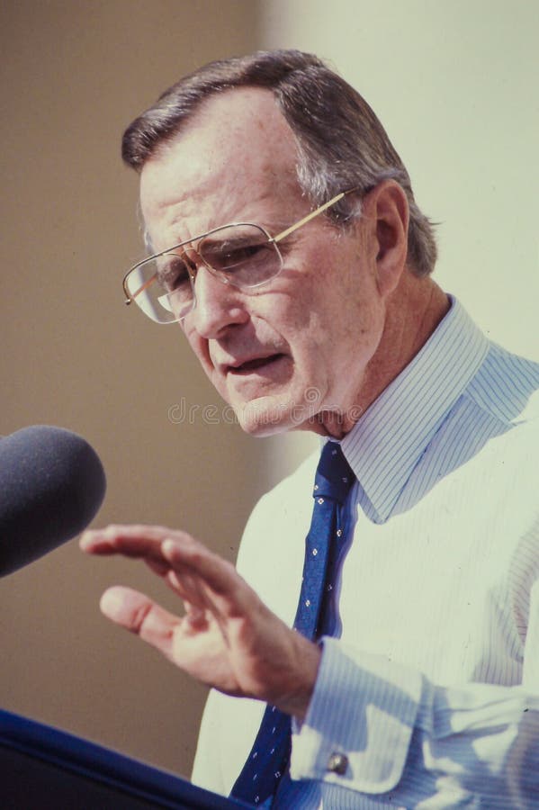 President George H W Bush 41st President Of United States Editorial