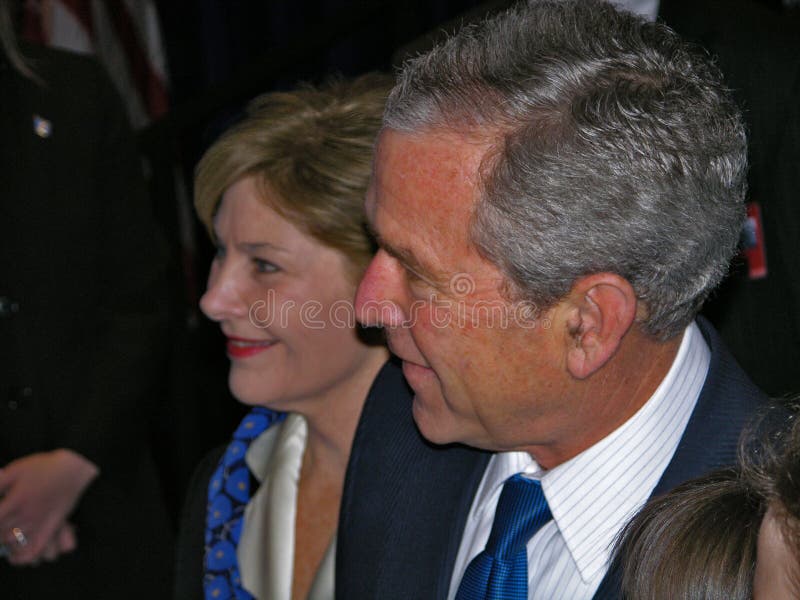 President George W. Bush and Mrs. Laura Bush Editorial Stock Image ...