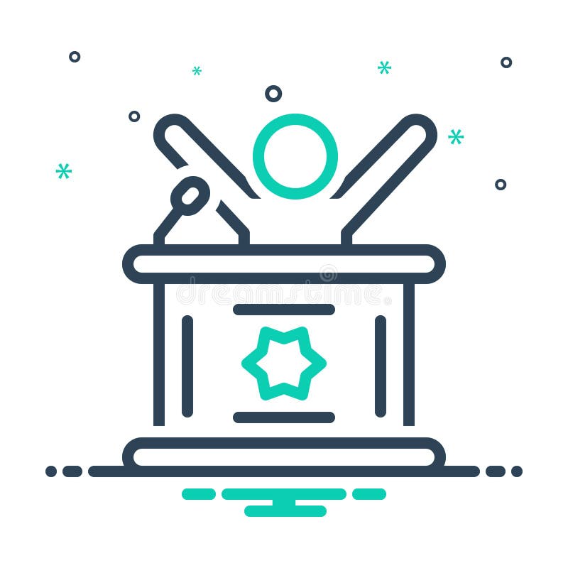 Mix Icon for President, Chairman and Lecturer Stock Vector ...