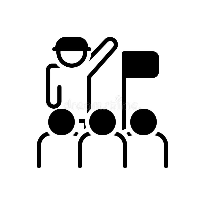 Black Solid Icon for President, Chairman and Clean Stock Vector ...