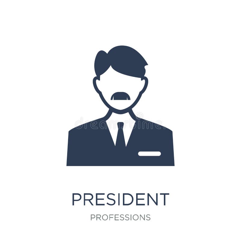 President Icon. Trendy Flat Vector President Icon on White Background ...