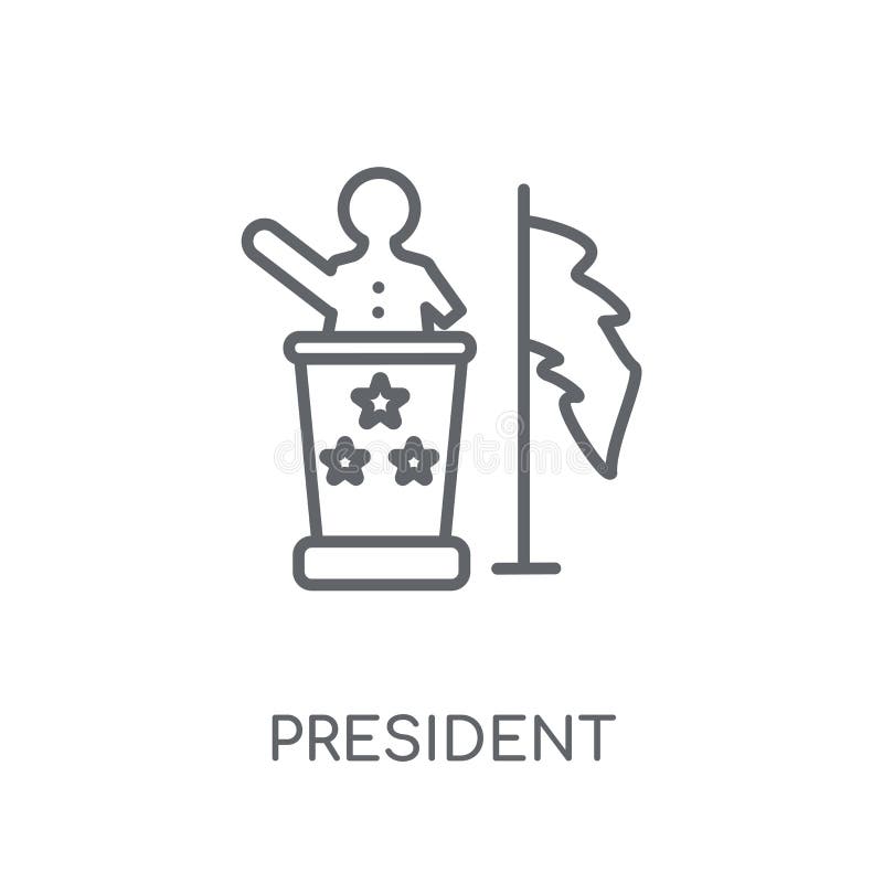 President Linear Icon. Modern Outline President Logo Concept on Stock ...