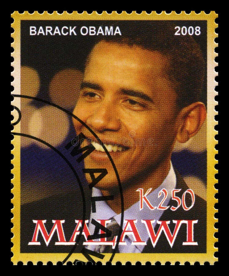 President Obama Postage Stamp Editorial Stock Image - Image of historic ...