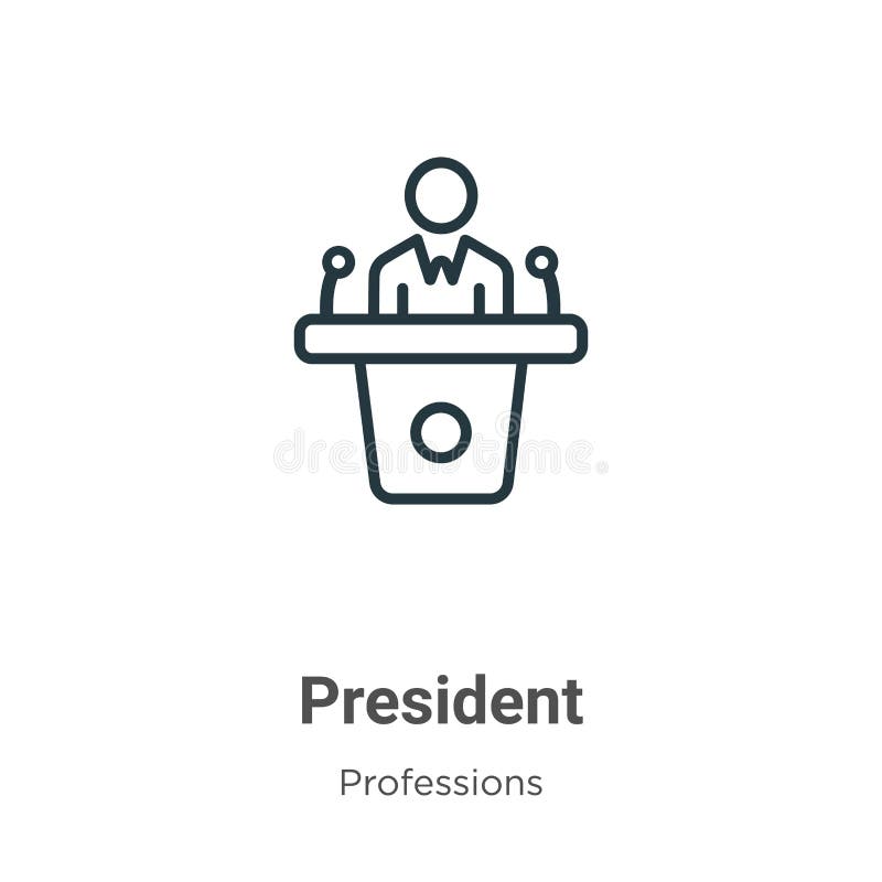 President Vector Icon on White Background. Flat Vector President Icon ...