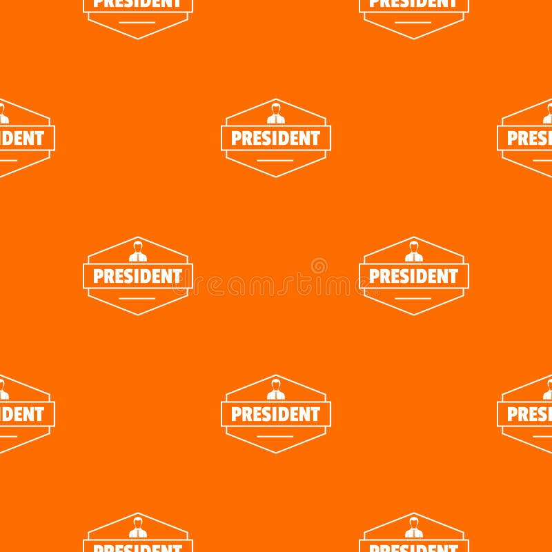 President Pattern Vector Orange Stock Vector - Illustration of ...