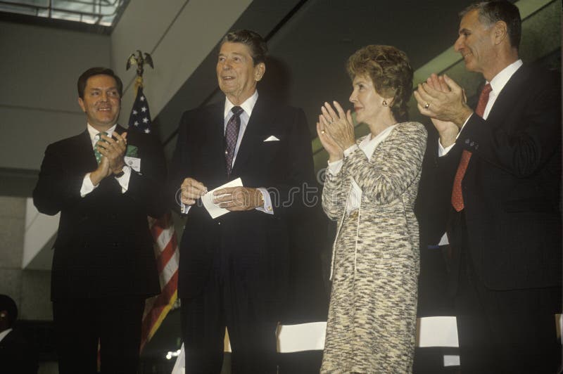 President Ronald Reagan and Mrs. Reagan Editorial Photography - Image ...