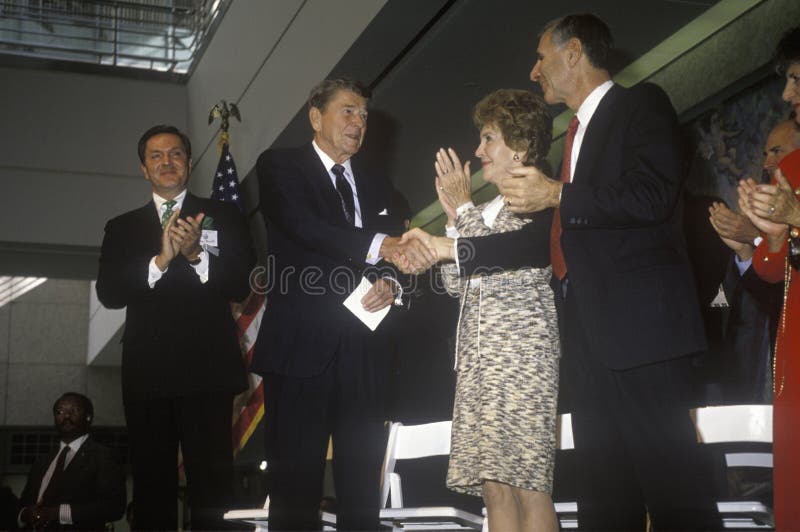 President Ronald Reagan and Mrs. Reagan Editorial Stock Image - Image ...