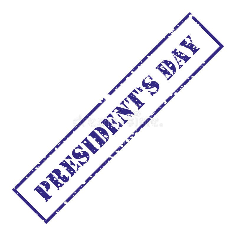 President`s Day. Blue Stamp with Grunge Stock Vector - Illustration of ...