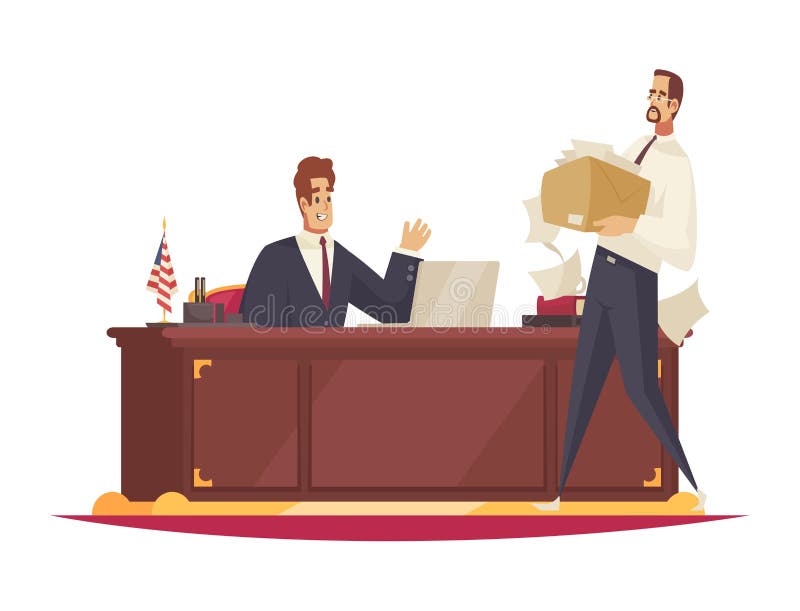 President at Work Composition Stock Vector - Illustration of woman ...