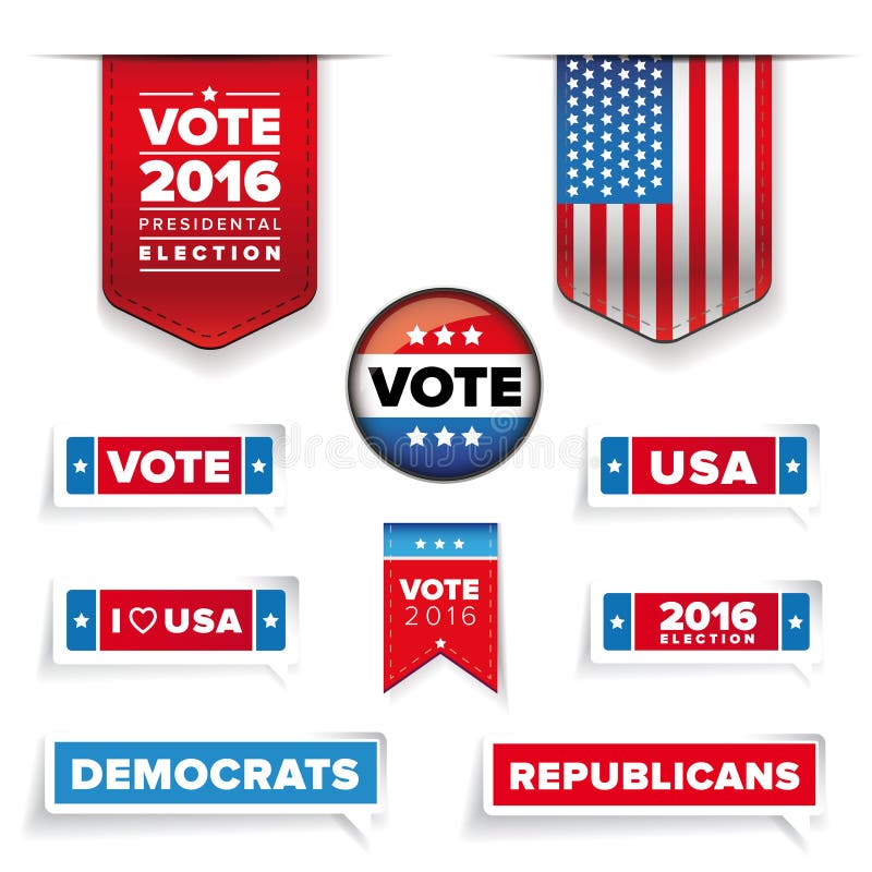 Presidental Election Campaign Slogan Poster Stock Vector - Illustration ...