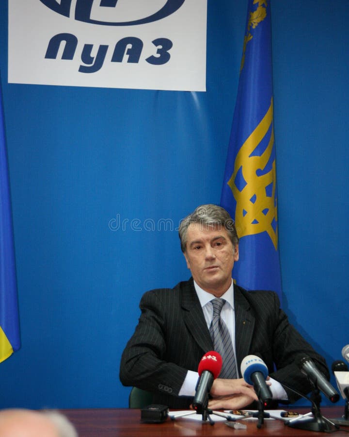 Presidente Dell'Ucraina Viktor Yushchenko Fotografia Stock Editoriale ...