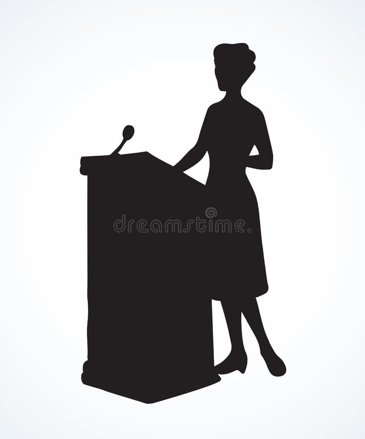 Presidente En El Podio Gráfico Del Vector Ilustración del Vector ...