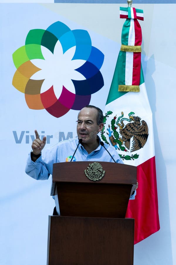 Presidente Felipe Calderon De México Fotografía editorial - Imagen de ...