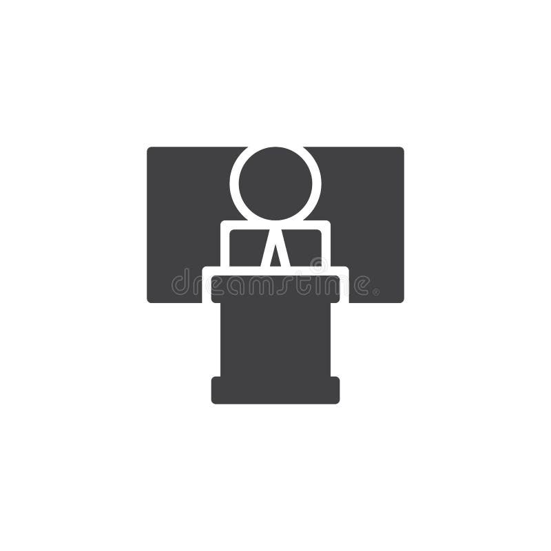 Presidente, Icono Del Vector De La Conferencia Ilustración del Vector ...