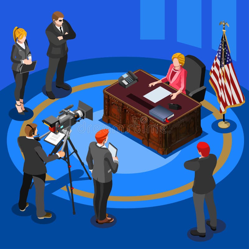 Presidente Speech Vector Isometric La People Illustrazione Vettoriale ...