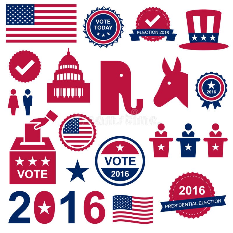 Presidential Election Design Elements Editorial Stock Image ...