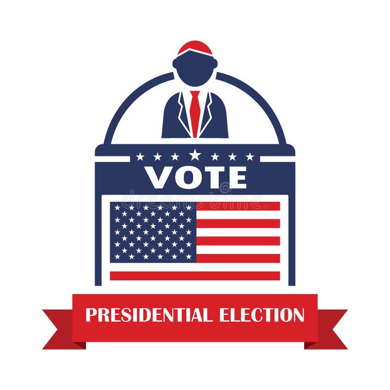 Presidential Election Label. Vector Illustration Decorative Design ...