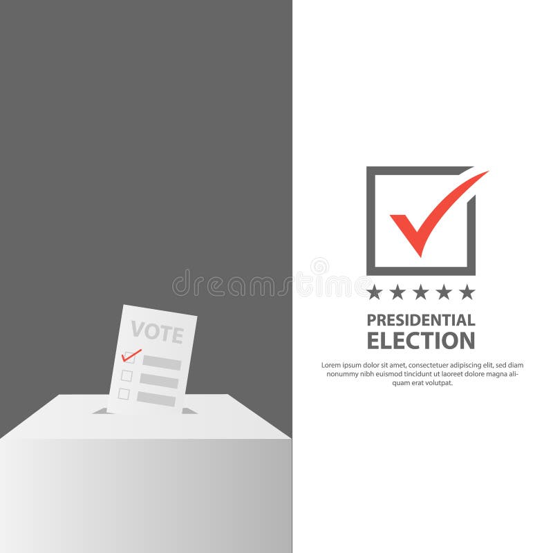 Presidential Election Logo and Box Design Vector Background Stock ...