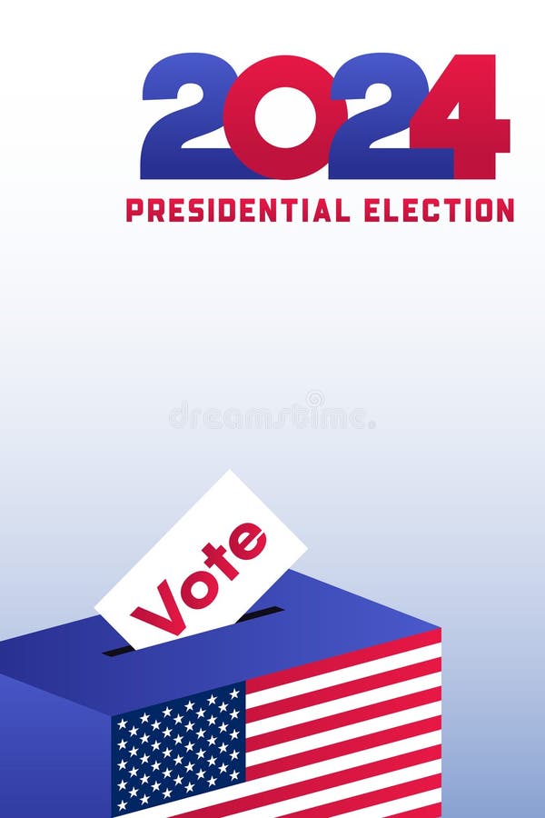 2024 Presidential Election Text with Ballot Box Stock Illustration ...