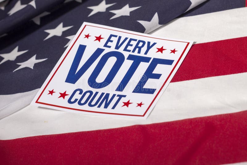 Presidential Election Vote and American Flag Stock Image - Image of ...