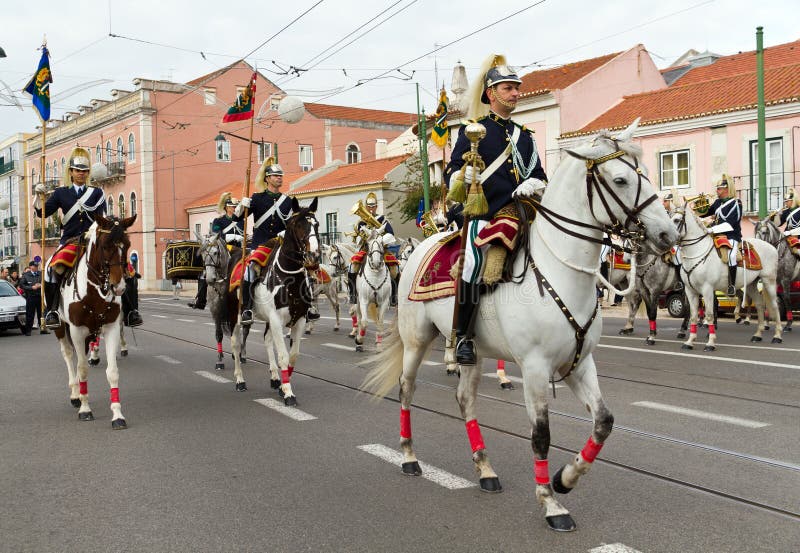 Ceremonial Changing Guard in Lisbon, Portugal Editorial Image - Image ...
