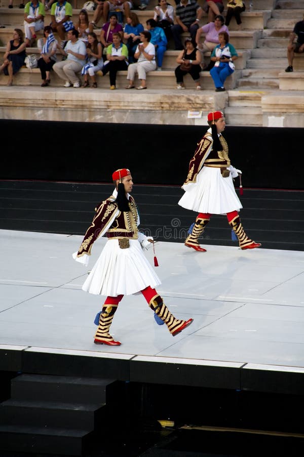 Presidential Guard Men (evzonoi) Marching Editorial Photography - Image ...