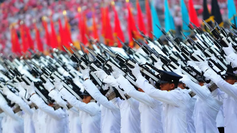Presidential Gun Salute during NDP 2010 Editorial Photography - Image ...