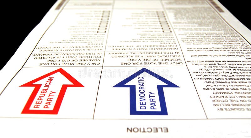 Presidential Primary Ballot Stock Image - Image of democratic, mccain ...