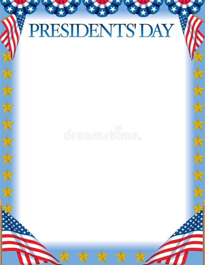 Presidents Day Border Graphic Stock Illustration - Illustration of ...