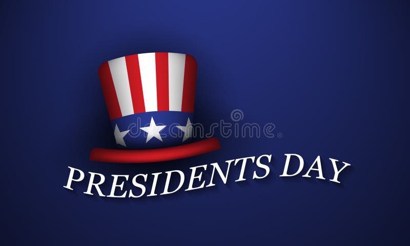 Presidents Day Greeting Card with Hat Illustration Stock Vector ...