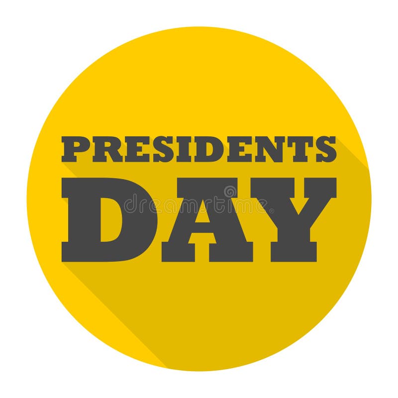 Presidents Day Icon with Long Shadow Stock Vector - Illustration of ...