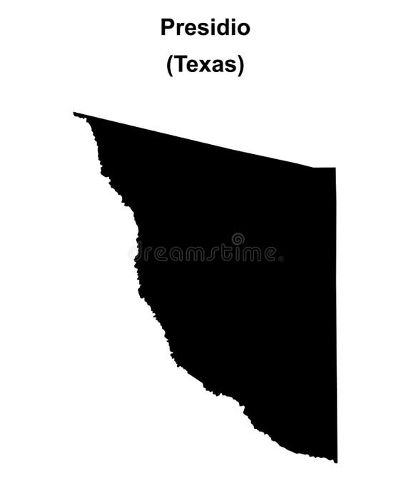 Presidio outline map stock vector. Illustration of blank - 361793571