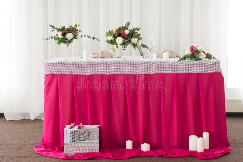 Presidium, Table Wedding, for a Couple, Two. Indoor Stock Photo - Image ...