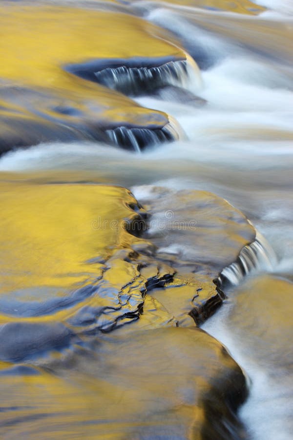 Presque Isle River Cascades Stock Image - Image of natural, flowing ...