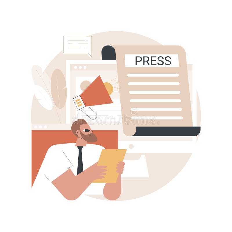 Press Abstract Concept Vector Illustration Stock Vector - Illustration ...