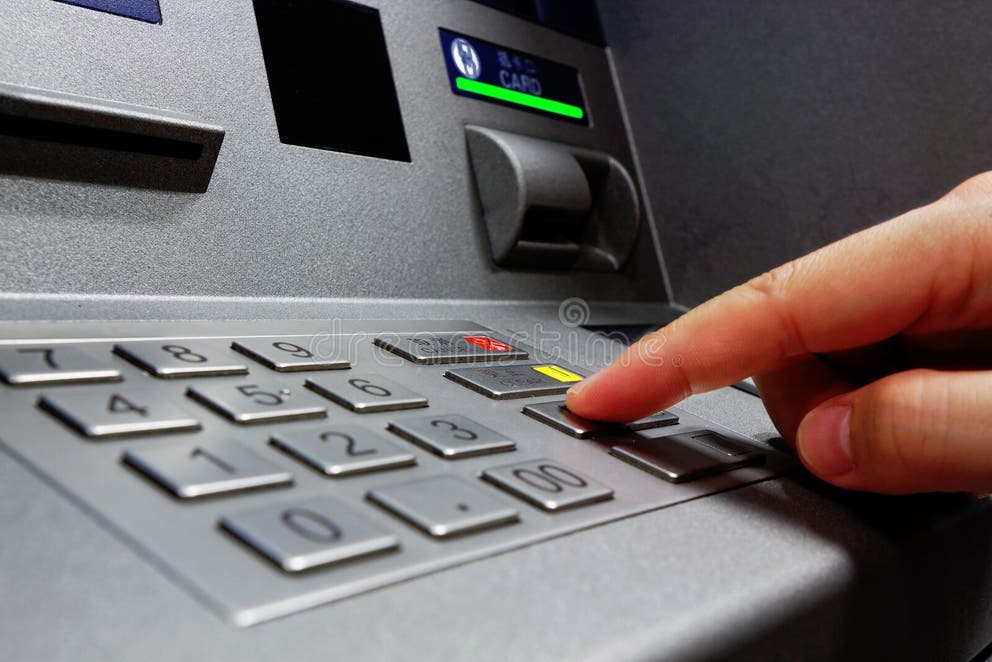 Press ATM EPP keyboard stock image. Image of closeup - 34498823