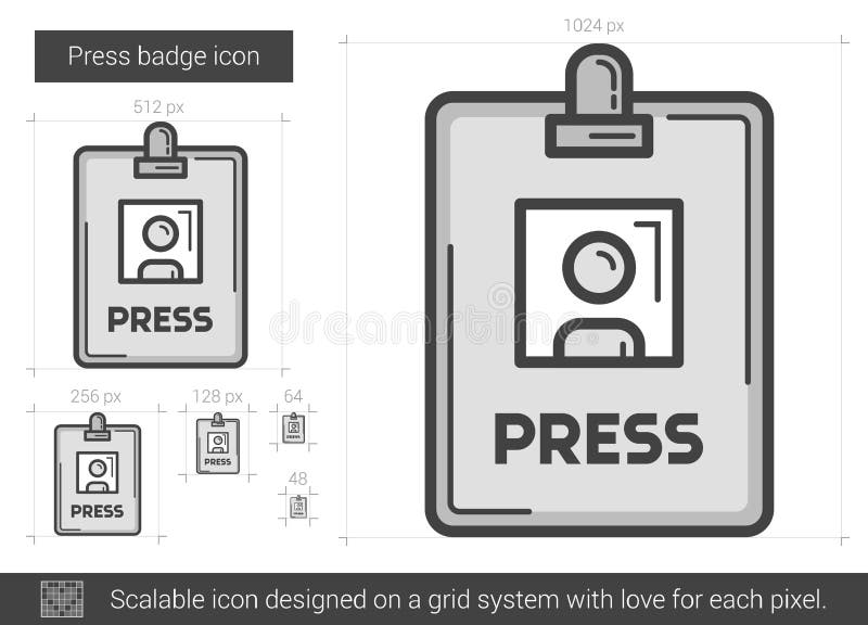 Press Badge Card Doodle Icon Hand Drawn Illustration Stock Vector ...