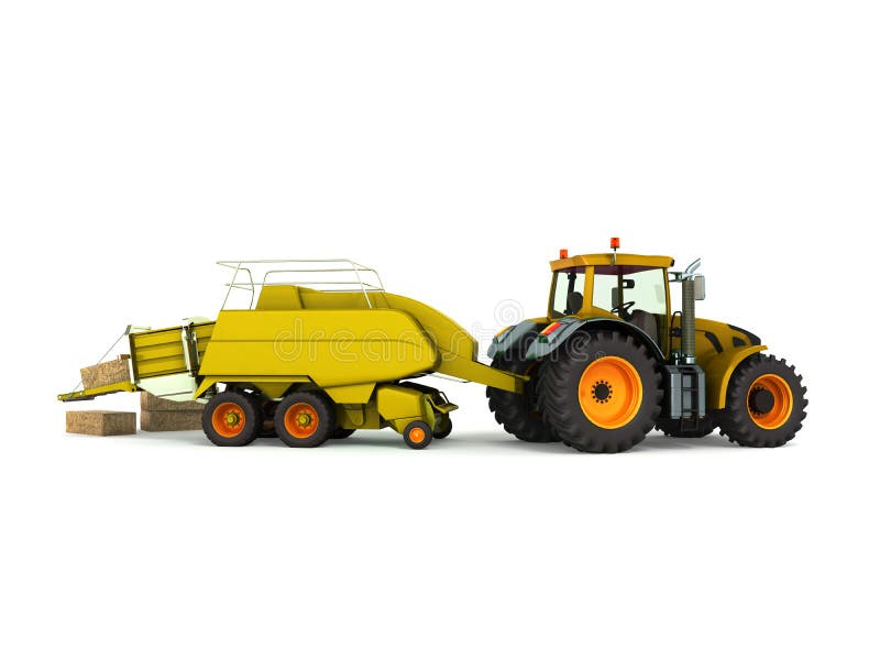 Baler Hay Tractor Stock Illustrations – 146 Baler Hay Tractor Stock ...