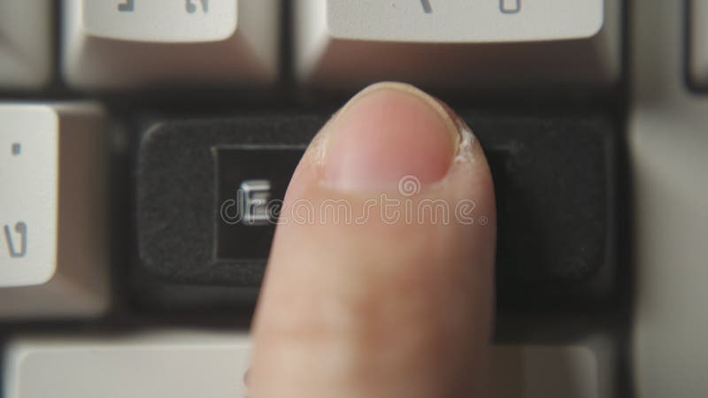 Press Black Enter Button on a Computer Keyboard Stock Video - Video of ...