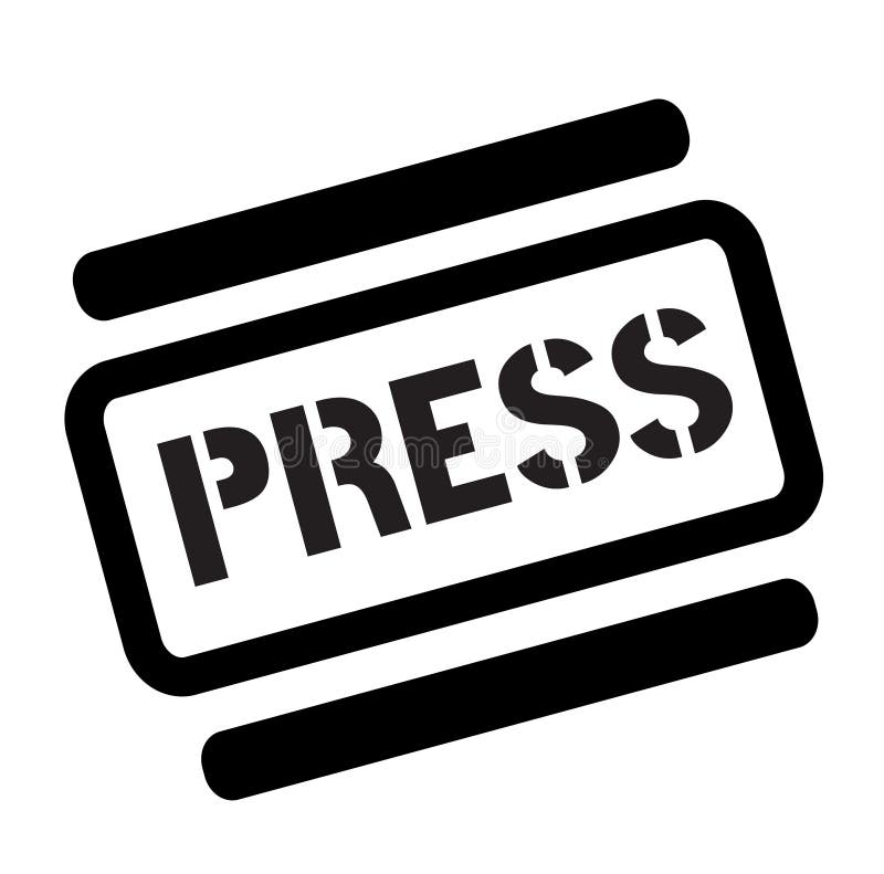 Press black stamp stock vector. Illustration of communication - 124069114
