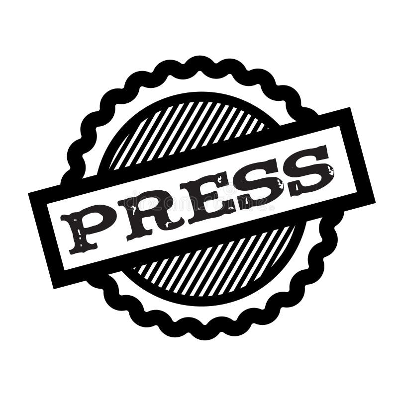 Press black stamp stock vector. Illustration of communication - 124069114