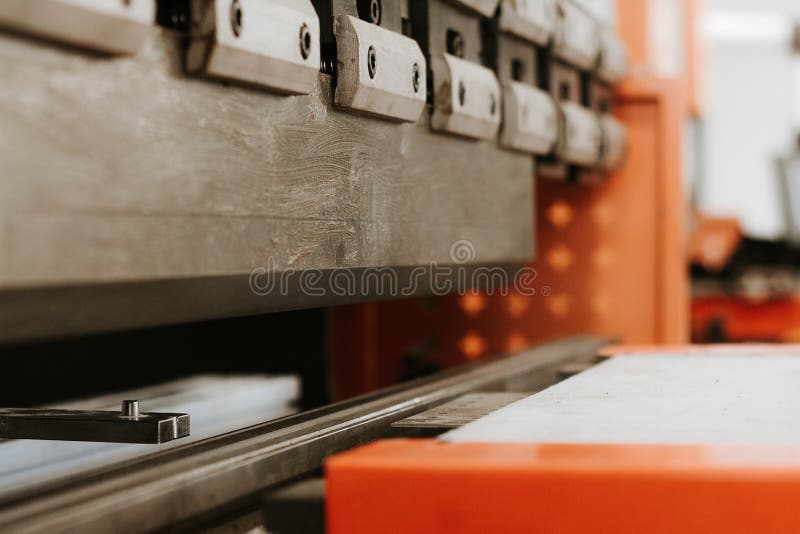 Press Brake, Production Machine Stock Photo - Image of plate, danger ...