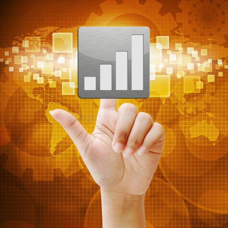 In Press Business Graph Icon Stock Image - Image of person, strategy ...