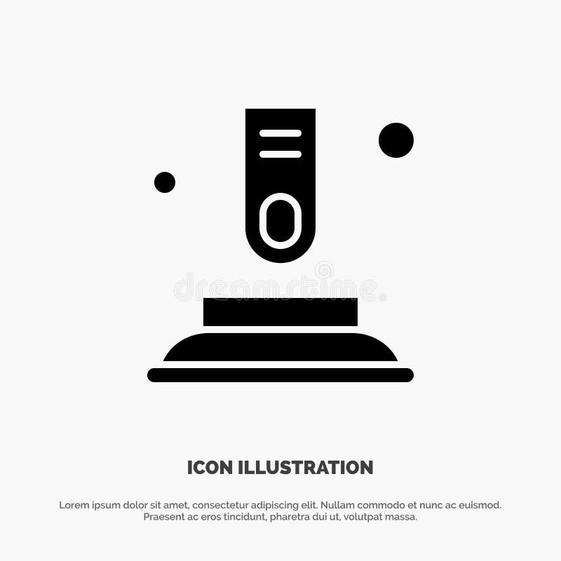 Press, Button, Finger, Start Solid Glyph Icon Vector Stock Vector ...