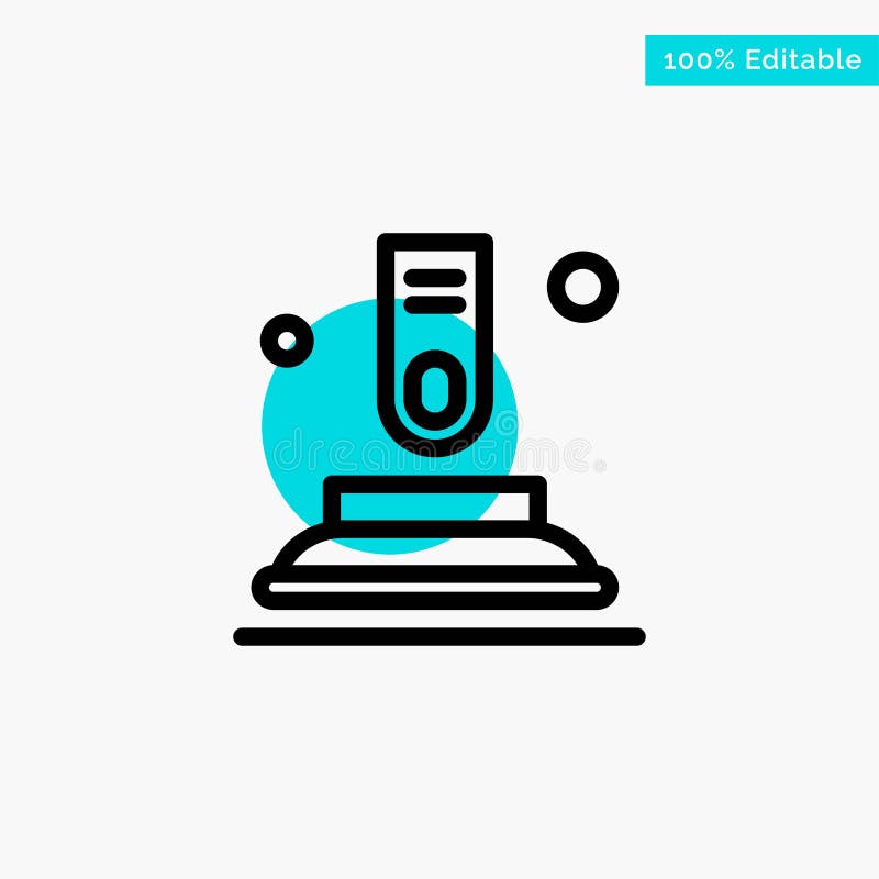 Press, Button, Finger, Start Turquoise Highlight Circle Point Vector ...