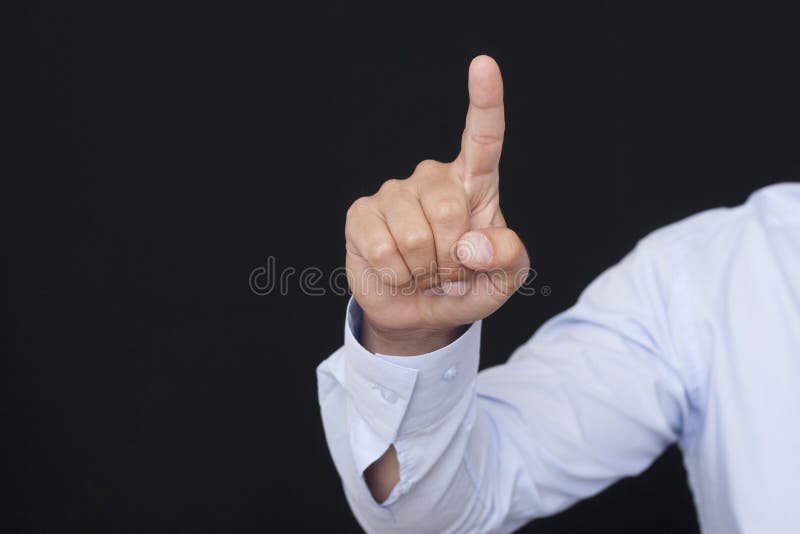 One Finger Raised stock photo. Image of sleeve, people - 40882506